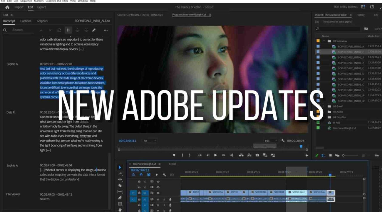 Adobe brings TEXT BASED EDITING to Premiere and other exciting updates