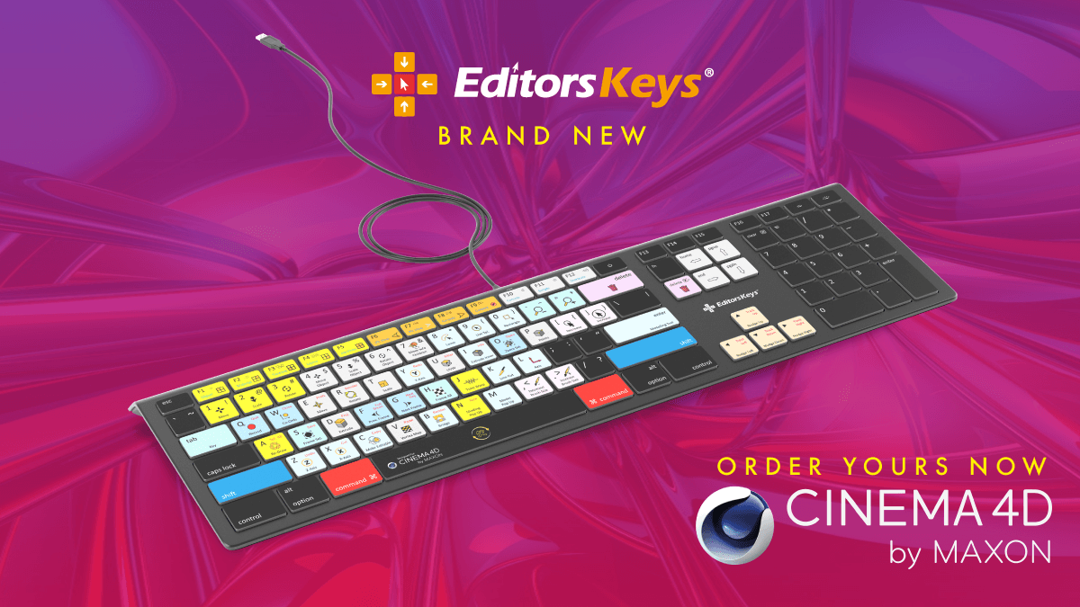 [News] Editors Keys launch new Cinema 4D keyboard