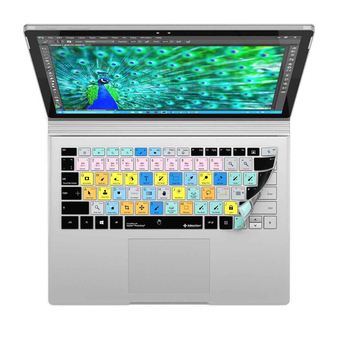 Adobe Photoshop Keyboard Covers for Microsoft Surface Line -Protection