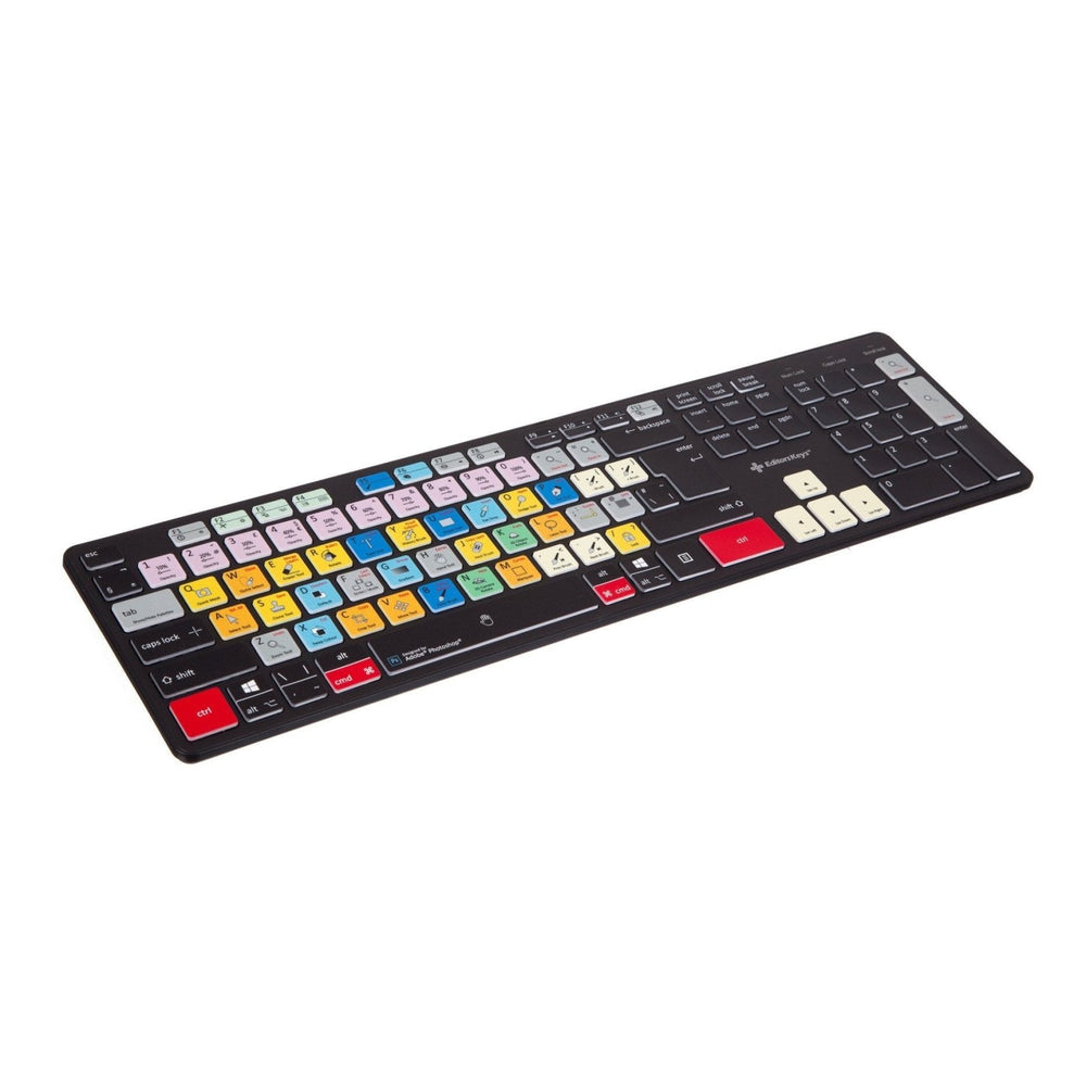 Adobe Photoshop Keyboard - Slimline Wired/Wireless - Shortcut Keys