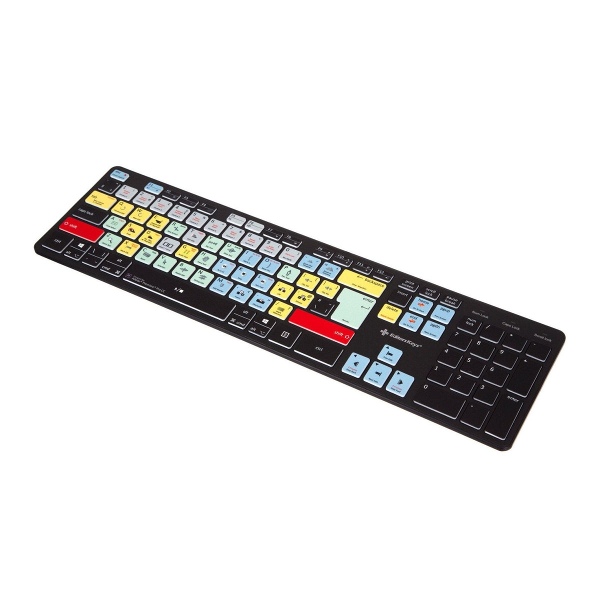 Adobe Premiere Keyboard - Slimline Range - Wired or Wireless