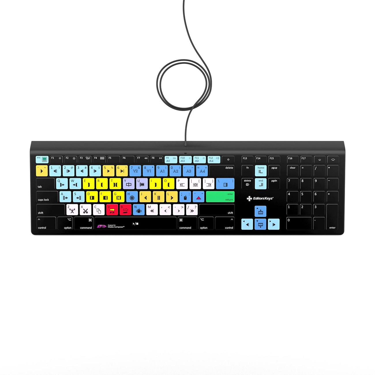 Avid Keyboard for Media Composer - Backlit For Mac or PC