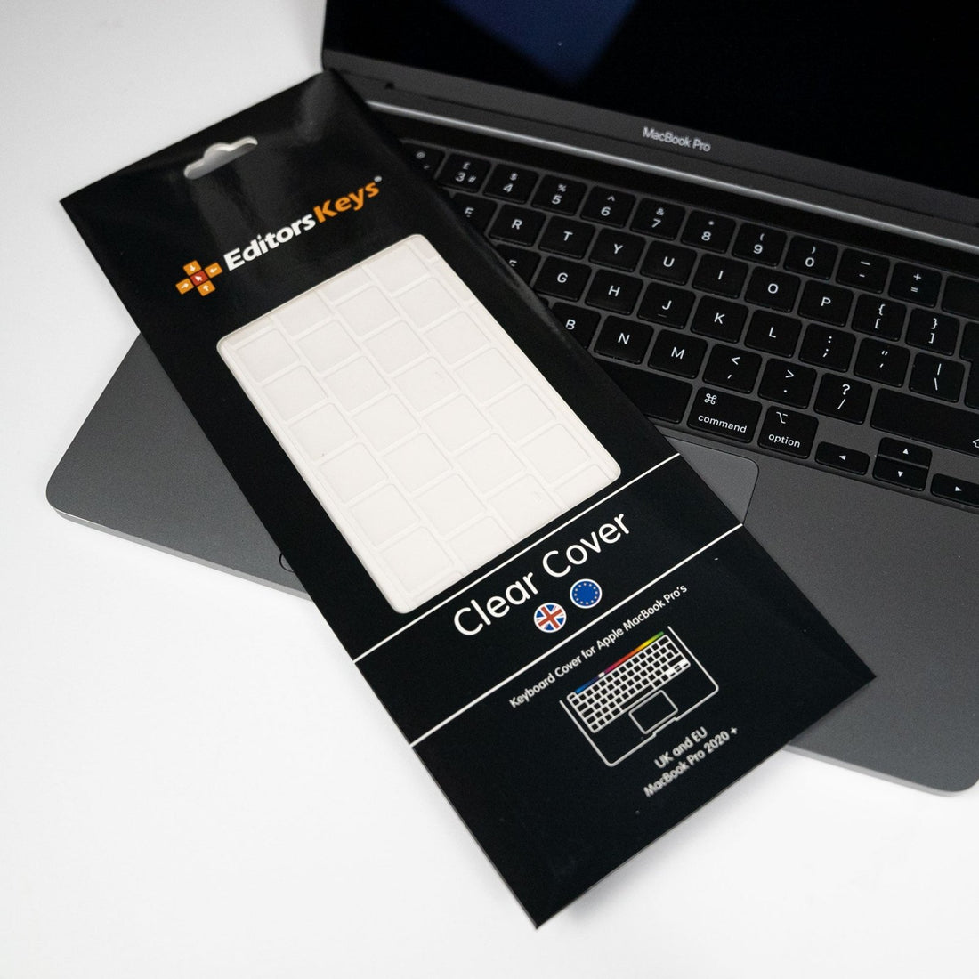 Clear Keyboard Cover for MacBook Pro 13", 16" | Editors Keys