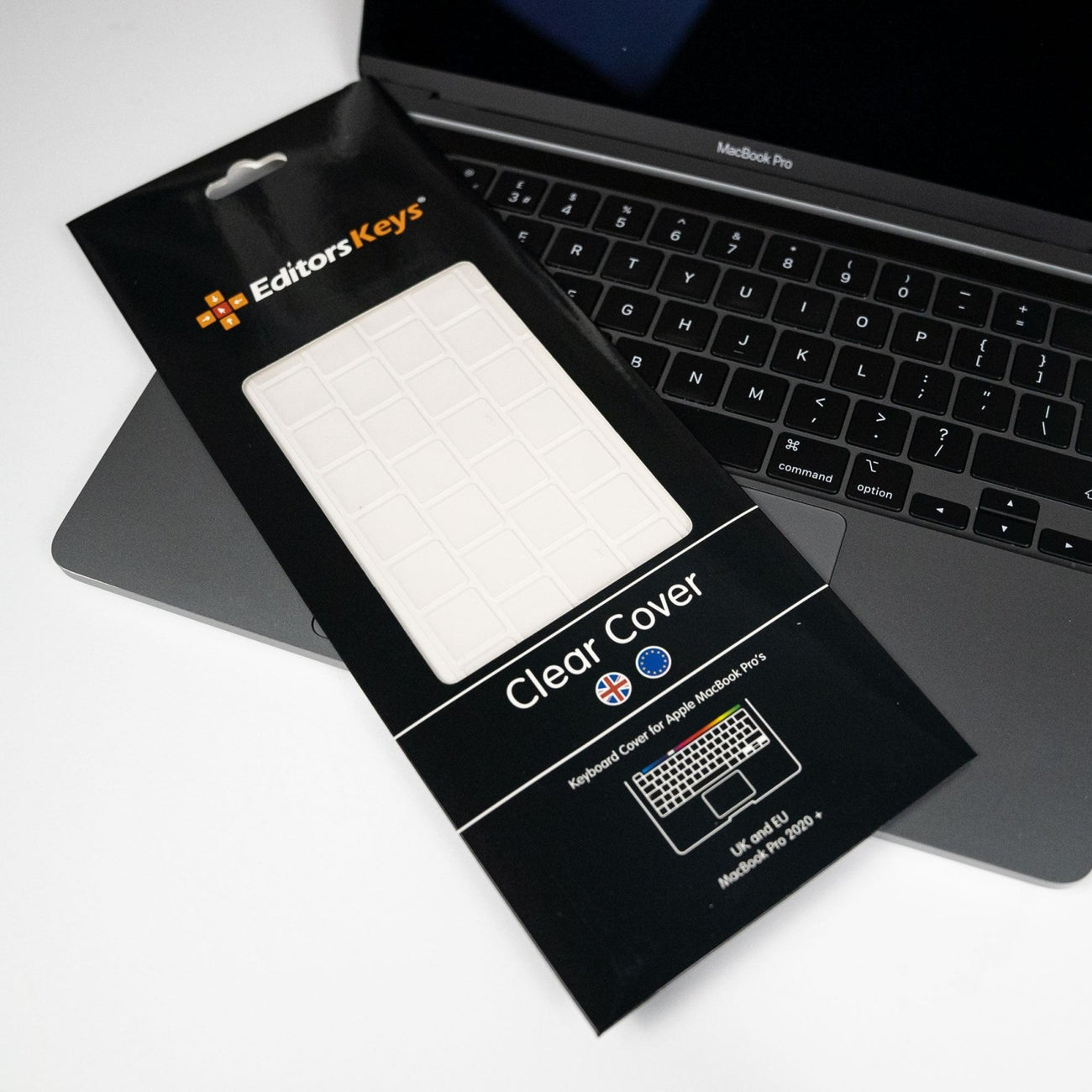 Clear Keyboard Cover for MacBook Pro 13", 16" | Editors Keys