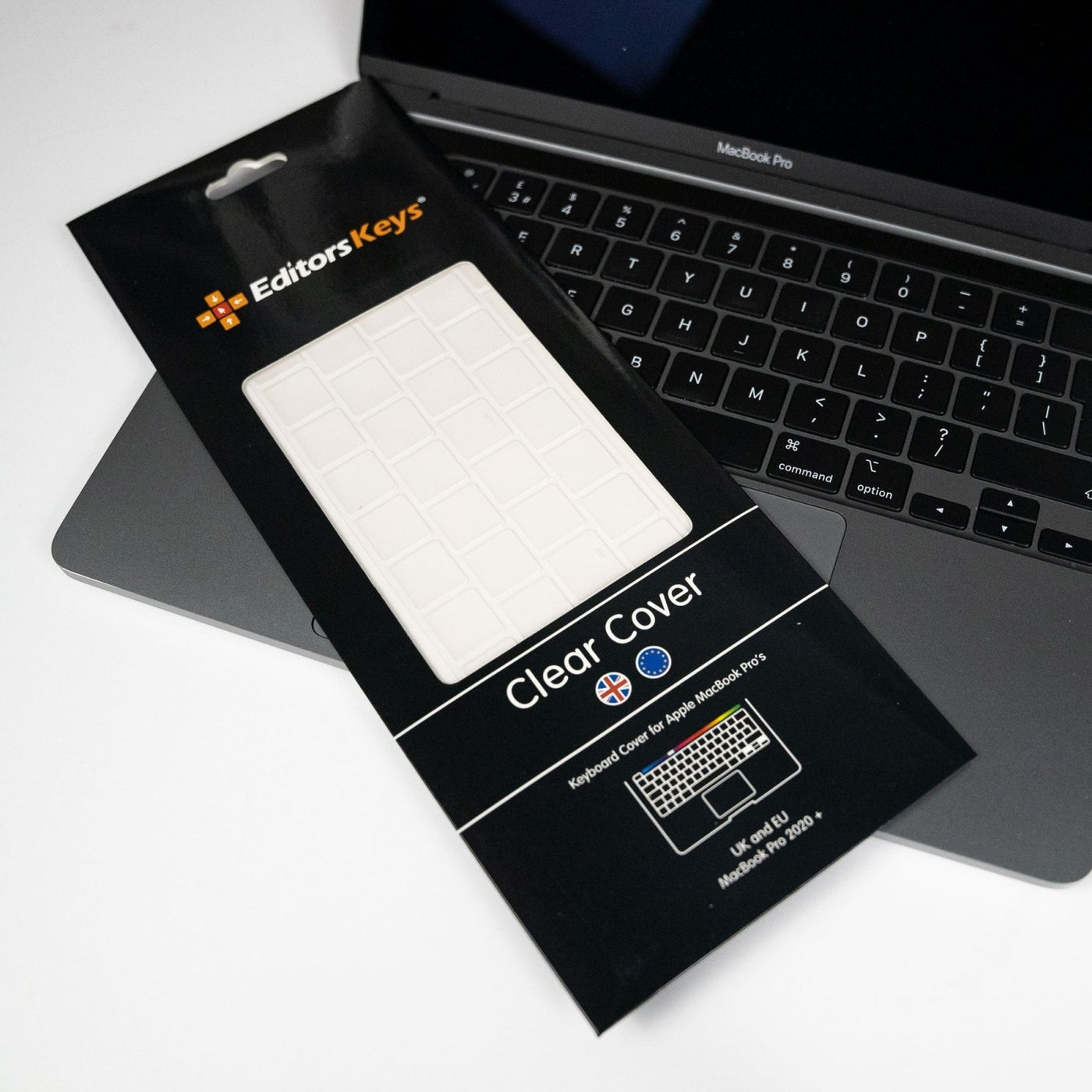 Clear Keyboard Cover for MacBook Pro 13", 16" | Editors Keys