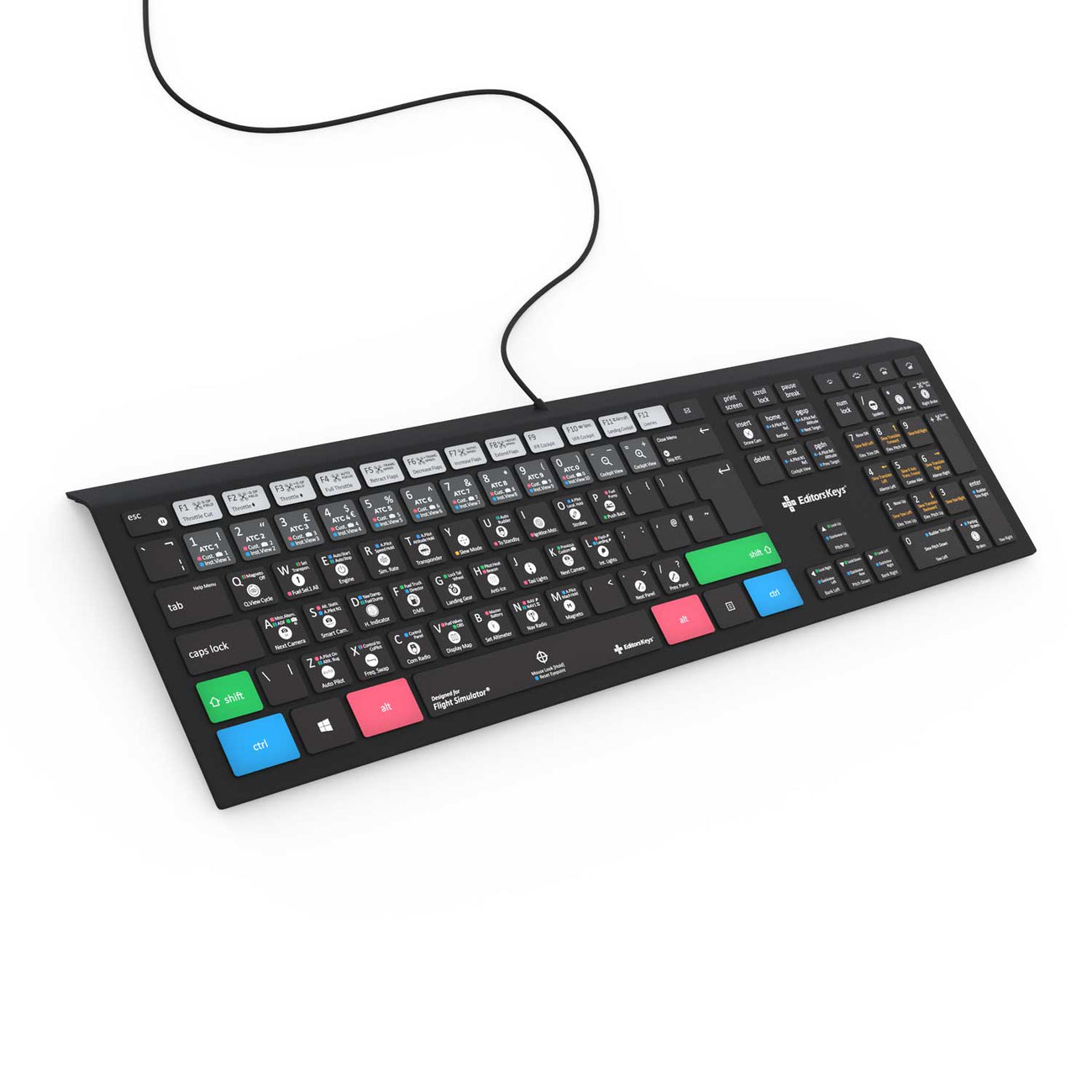 Backlit Flight Simulator Keyboard PC & Xbox Compatible