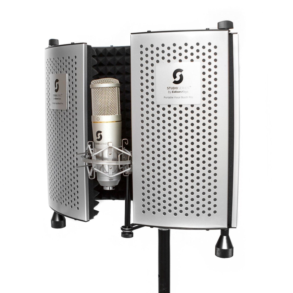 Studio-Quality Portable Vocal Booth Pro | Floor & Desk Stands Included